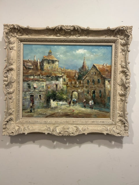 Original Oil of European Street Scene by Xavier Rabous, signed – Turn ...
