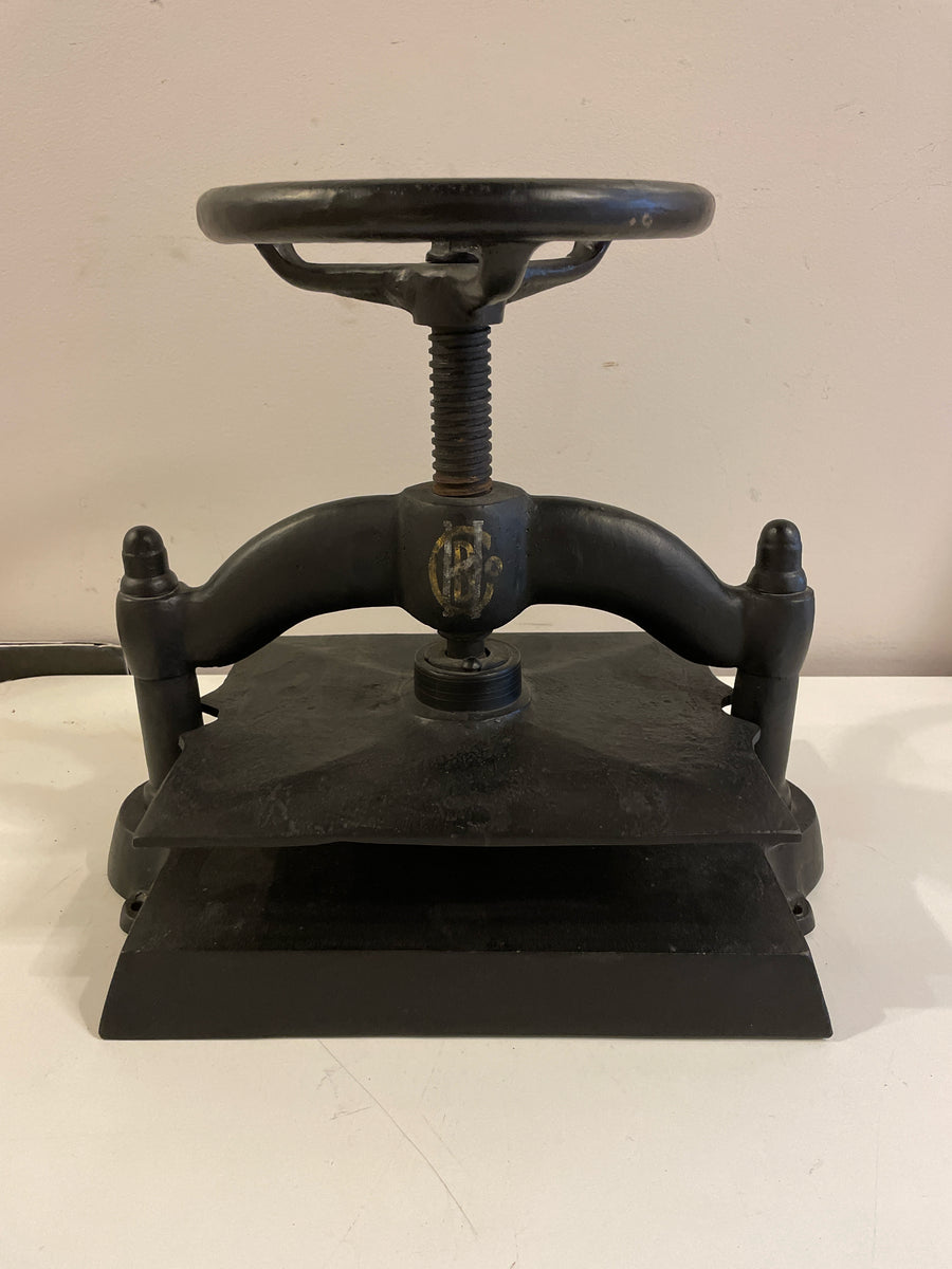 Vintage 19th Century Cast Iron Book Binding Press from BH Co. – Turn ...